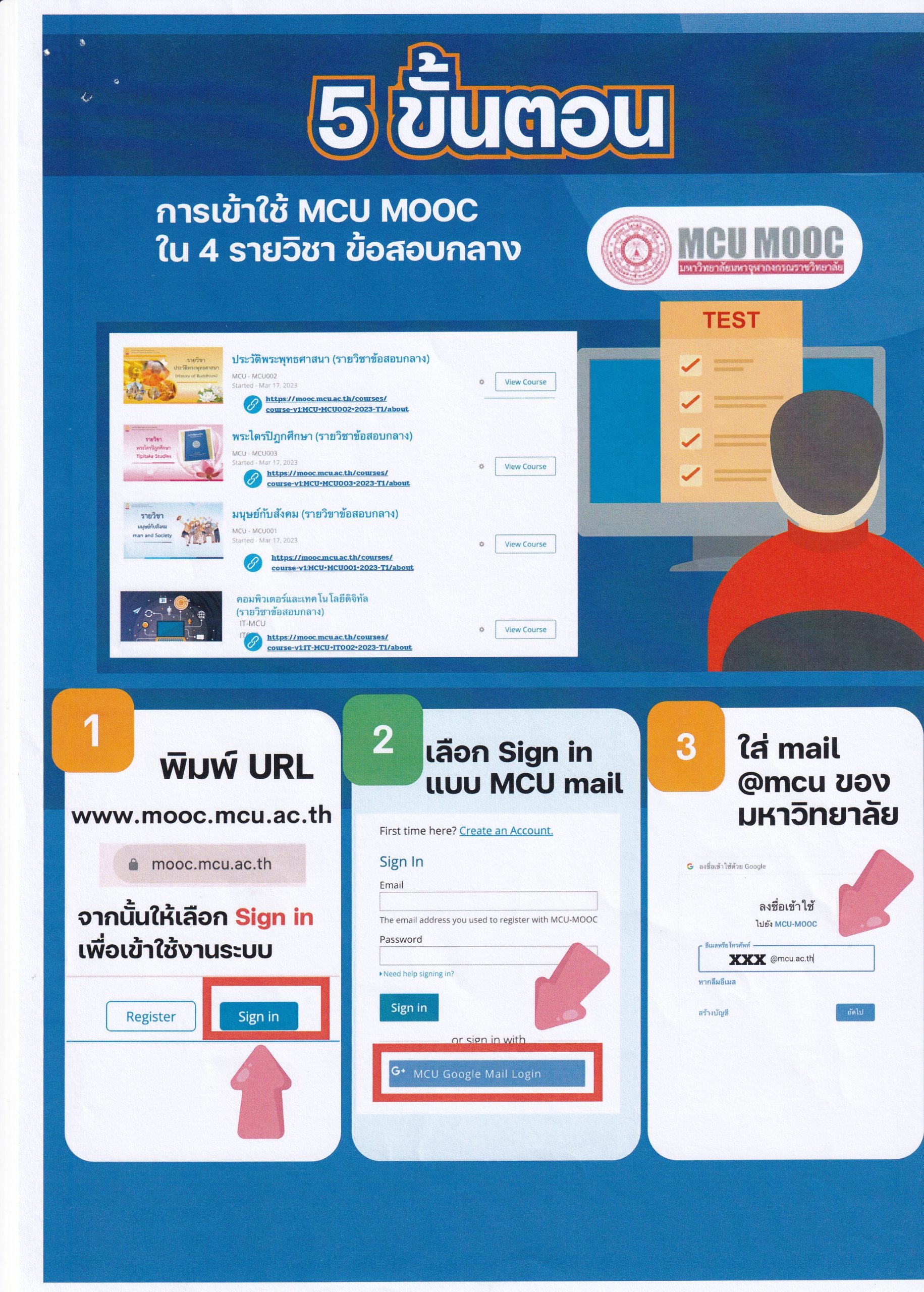 MCU MOOC | วิทยาลัยสงฆ์สุราษฎร์ธานี